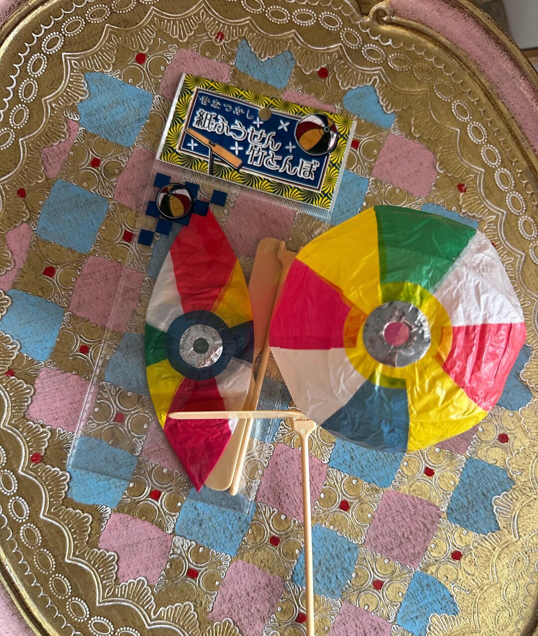 Japanese Paper Balloon Kamifusen and Plastic Taketombo Spinner ...