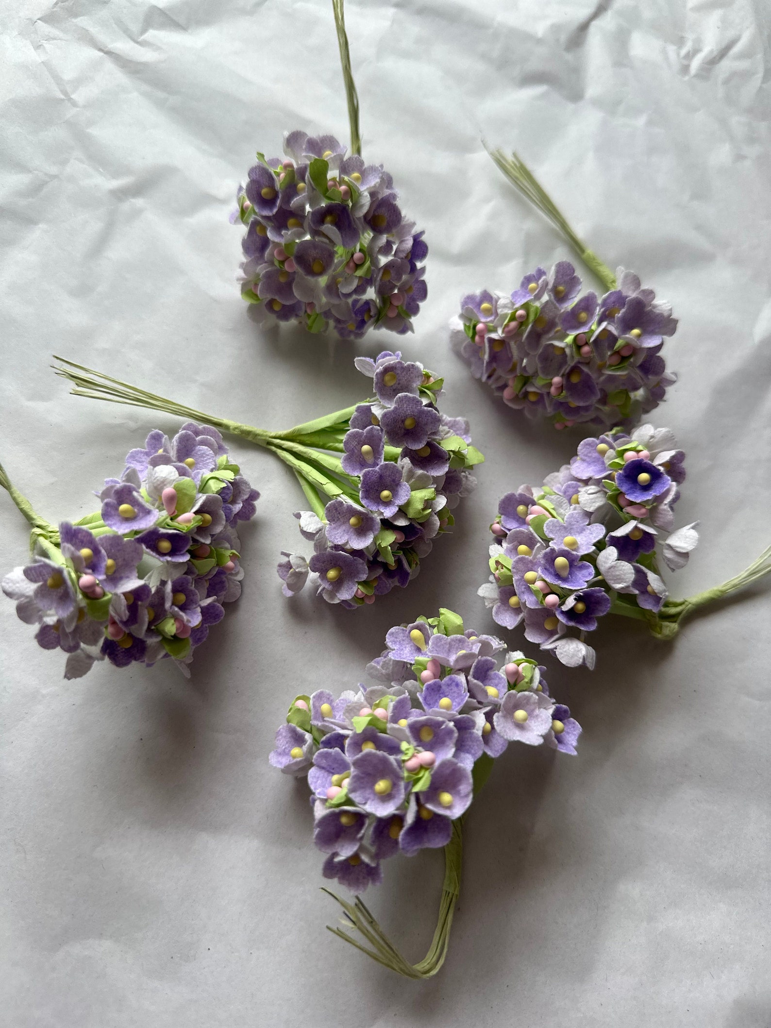 Vintage NOS Millinery Forget-me-not Flower Bunch - LAVENDER, Light ...