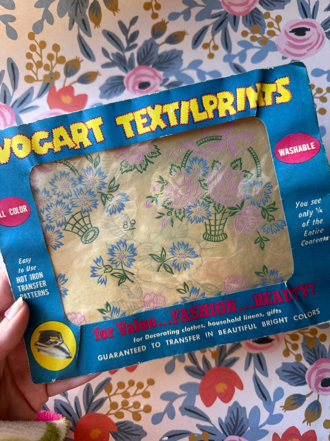 Vintage Floral Flower Transfer Pattern - Vogart - Etsy