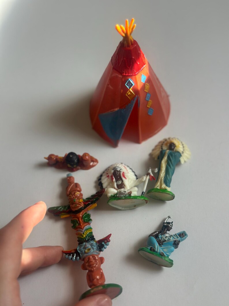 LOT Vintage Birthday Cake Toppers - Vintage Party, Indians and Cowboys ...
