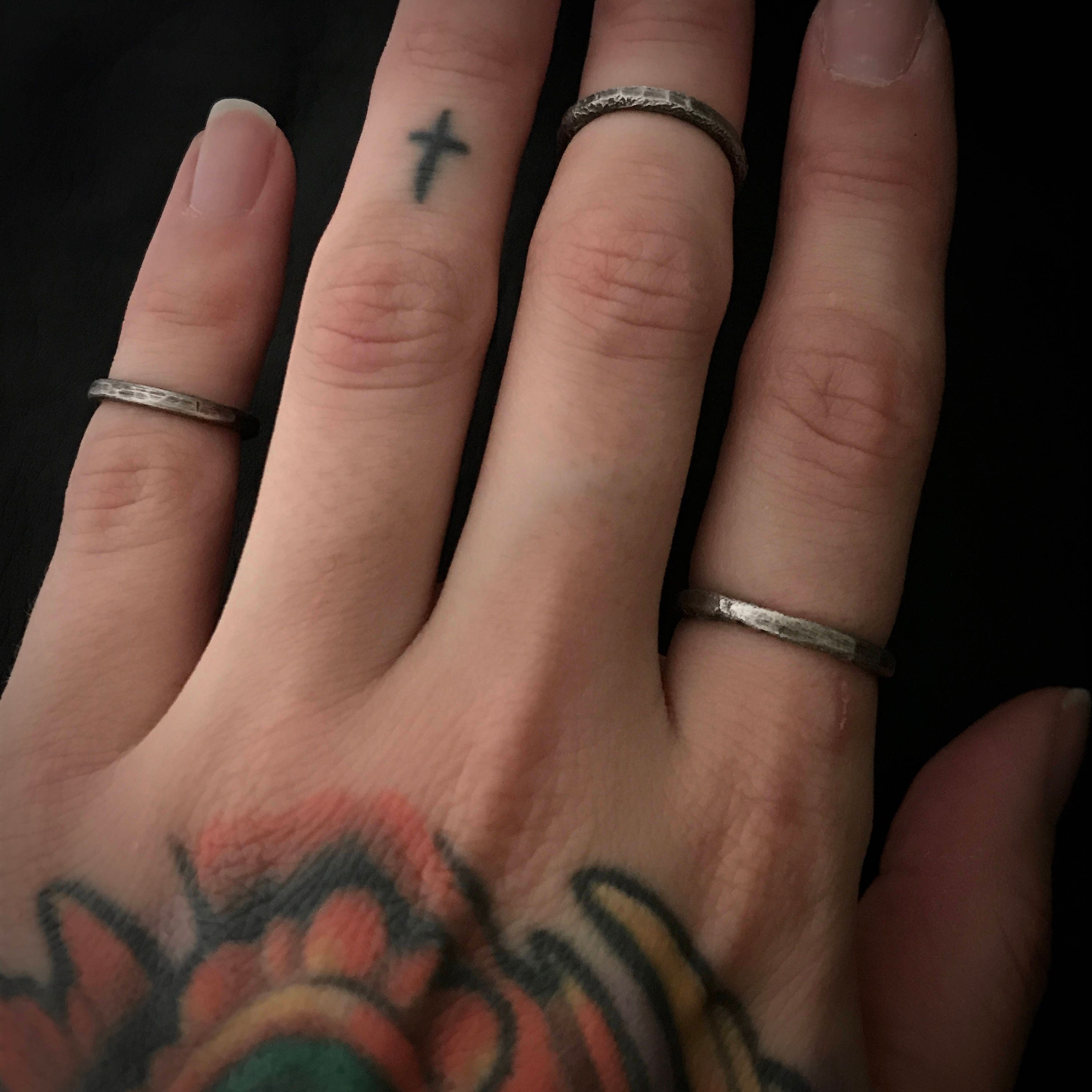 Textured midi rings Knuckle minimalist ring Stacking rings | Etsy