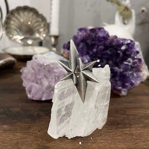 Geometric Star Ring - Starburst Ring - Silver Goth Ring - Post ...