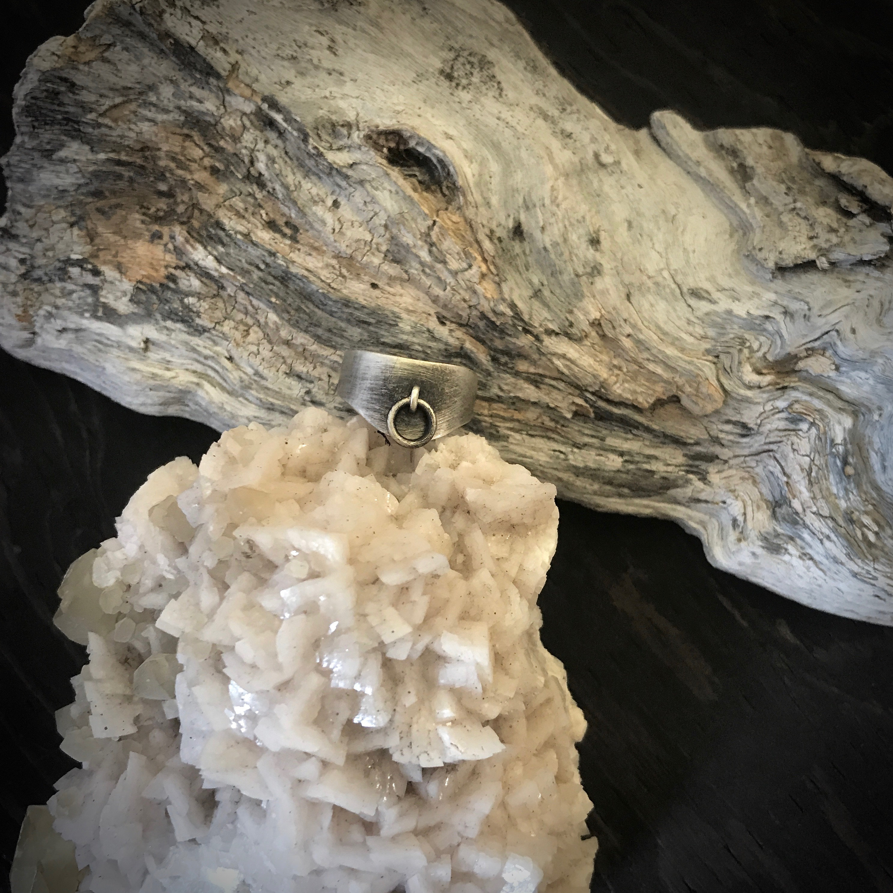 Goth Silver Ring Silver Collar Ring Goth Dangle O-ring | Etsy