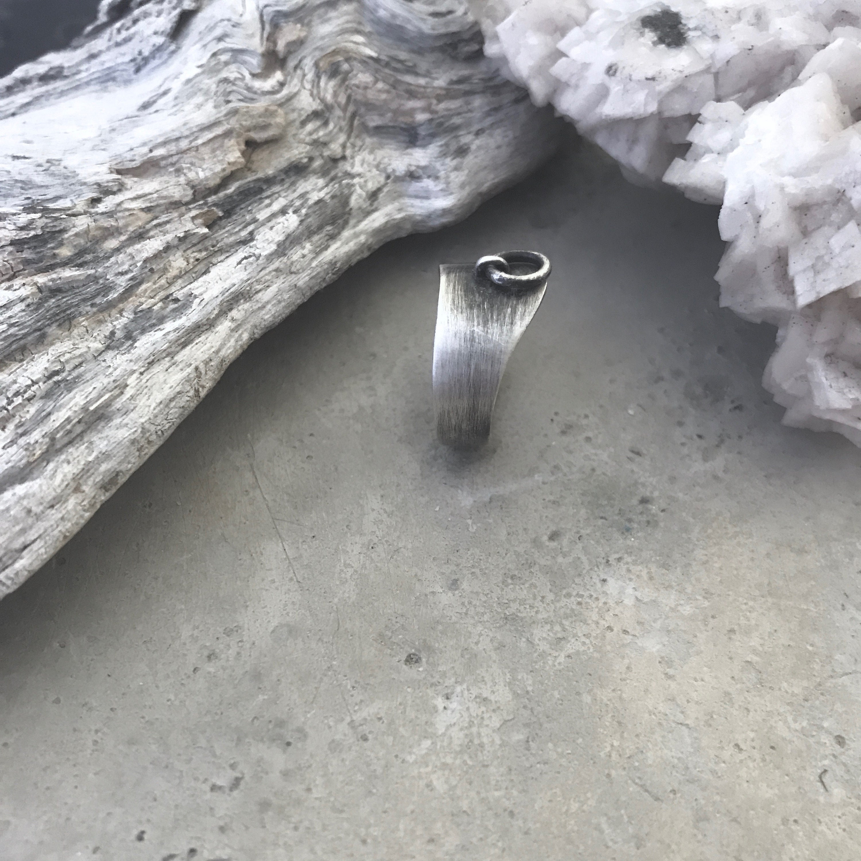 Goth Silver Ring Silver Collar Ring Goth Dangle O-ring | Etsy