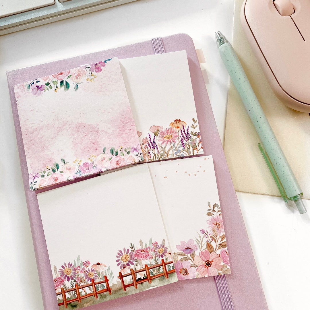 Floral Sticky Notes Bundle - Etsy
