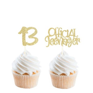 Official Teenager Cupcake Topper 13 Birthday Cake Official | Etsy