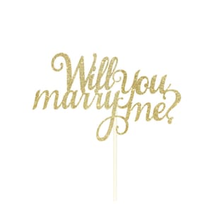 Will You Marry Me Cake Topper, Proposal Cake Topper, Wedding Engagement ...