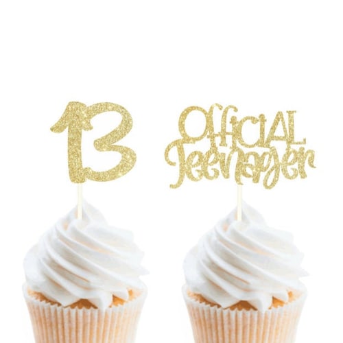 Official Teenager Cupcake Topper 13 Birthday Cake Official | Etsy