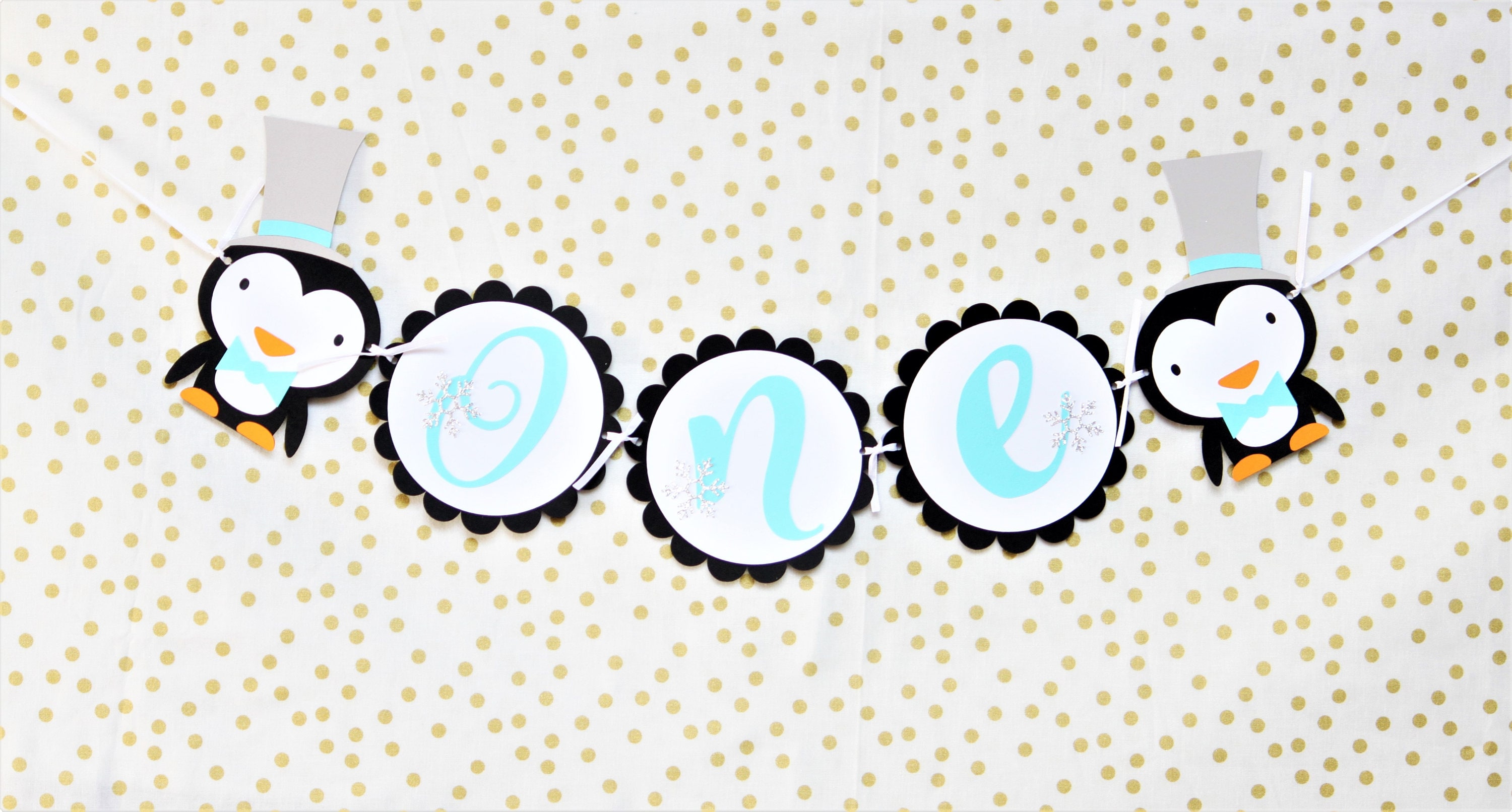 Penguin Banner Arctic Penguin banner Winter Penguin Banner | Etsy