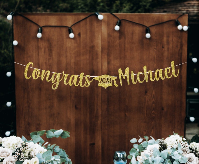 Custom Congrats Graduation Banner Graduation Banner - Etsy