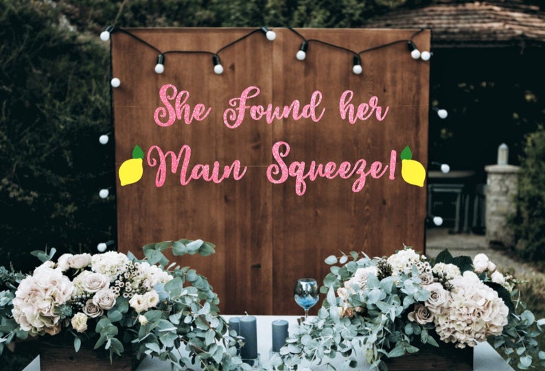 She found her main squeeze Banner Main Squeeze Bridal Shower | Etsy