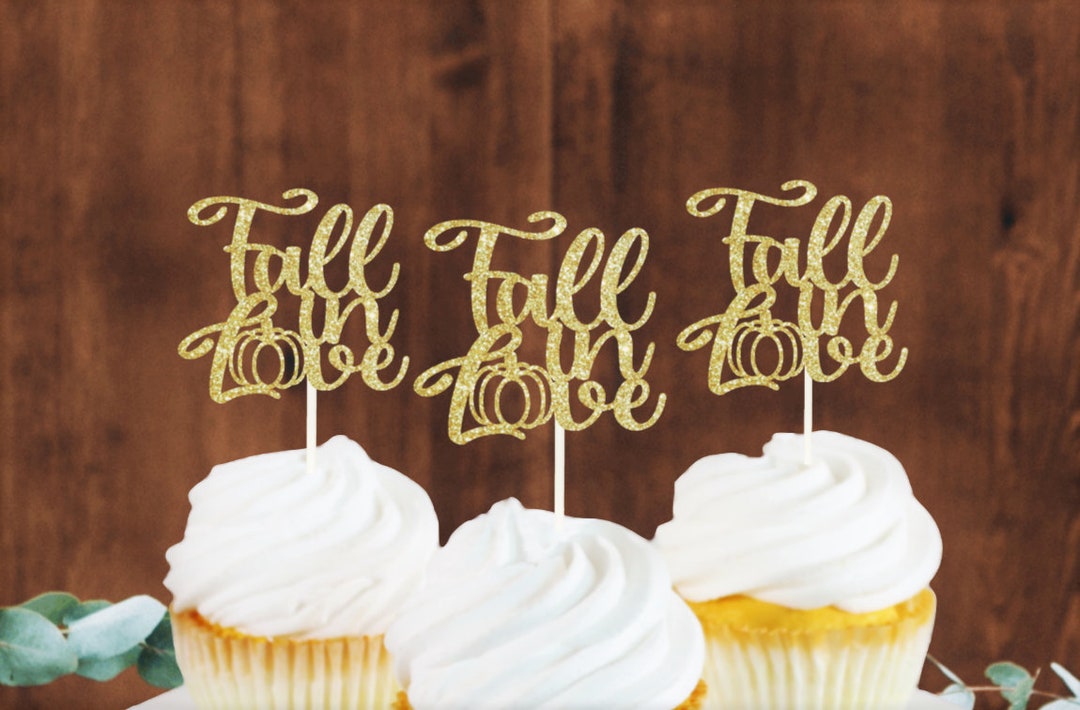 Fall in Love Pumpkin Topper, Fall in Love, Fall Engagement Topper, Fall ...