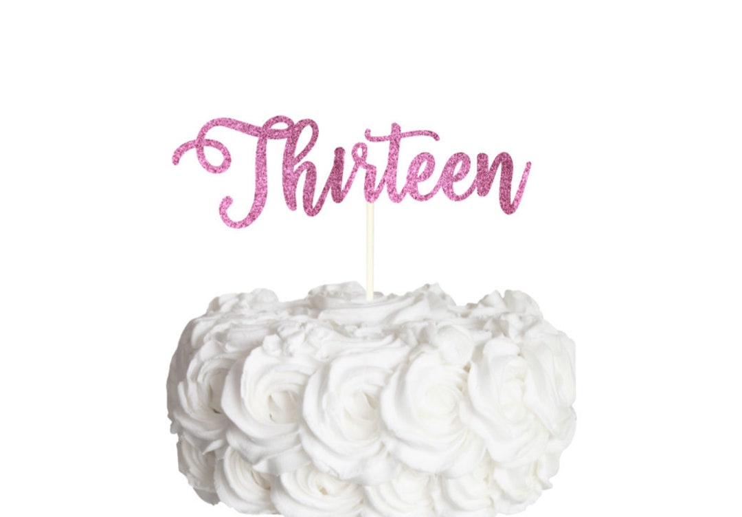 Thirteen Cake Topper, 13 Birthday, Bohemian 13 Cake Topper, Sweet ...