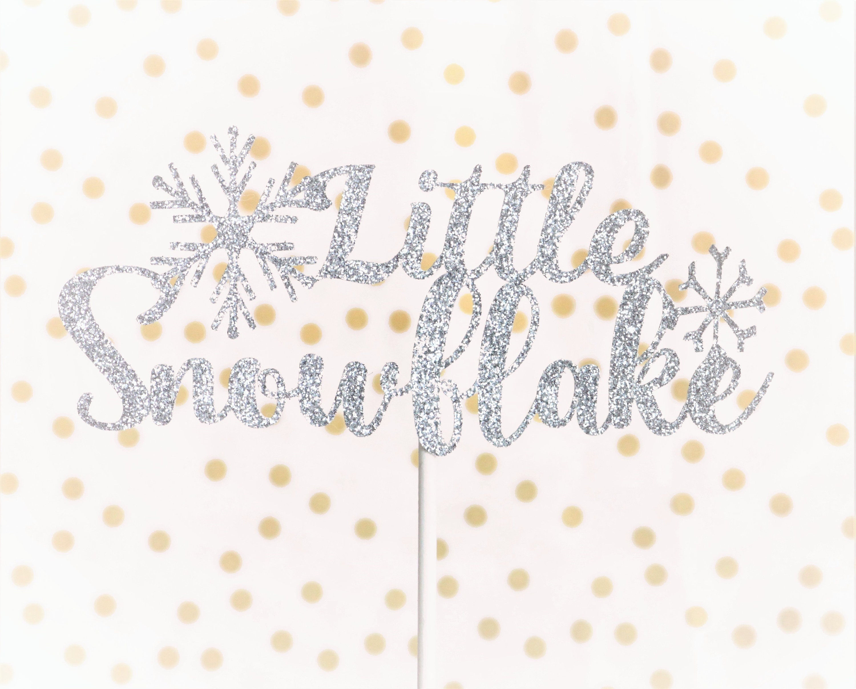 Little Snowflake Cake Topper Little Snowflake on her way | Etsy