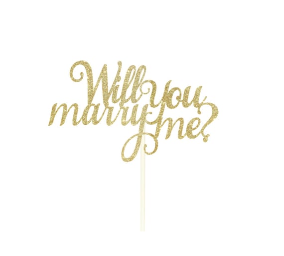 Will You Marry Me Cake Topper Proposal Cake Topper Wedding | Etsy