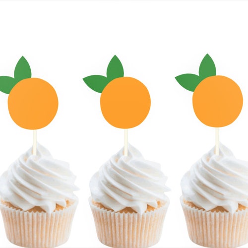 Cutie Cupcake Topper Orange Cupcake Little Cutie is on the - Etsy