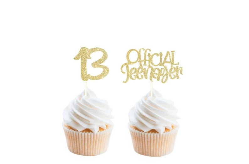 Official Teenager Cupcake Topper 13 Birthday Cake Official - Etsy