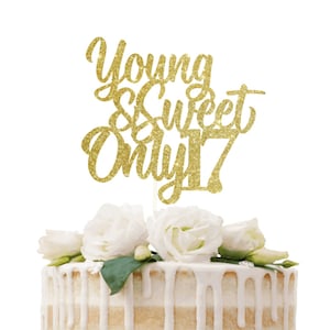 Young and Sweet Only 17 Cake Topper, Dancing Queen Young and Sweet Only ...