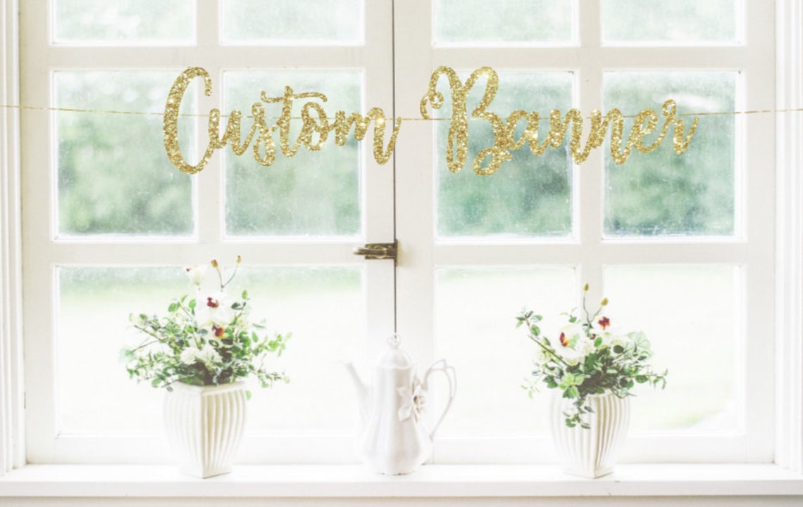 Custom Text Banner Your Custom Text Banner Personalized - Etsy