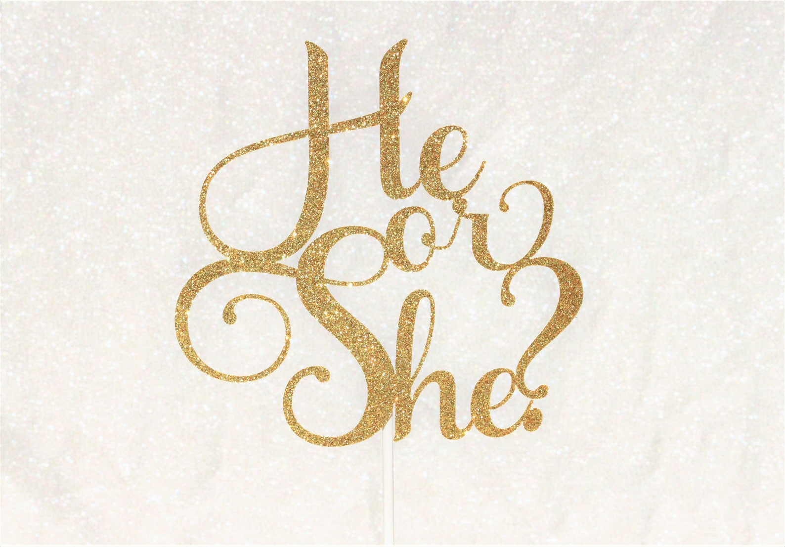 Gender Reveal He or She? Cake Topper! Gender Reveal, Baby Shower, Boy ...