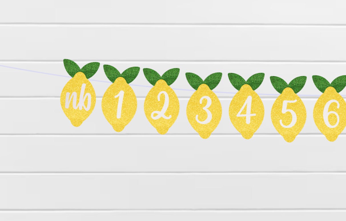 Lemon Photo Banner, Lemon 1st Birthday Milestone, Sweet to Be One, One ...