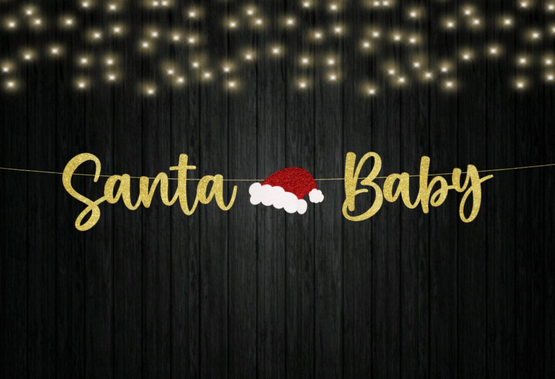 Santa Baby Banner, Santa Baby Shower, Winter Baby, First Birthday ...