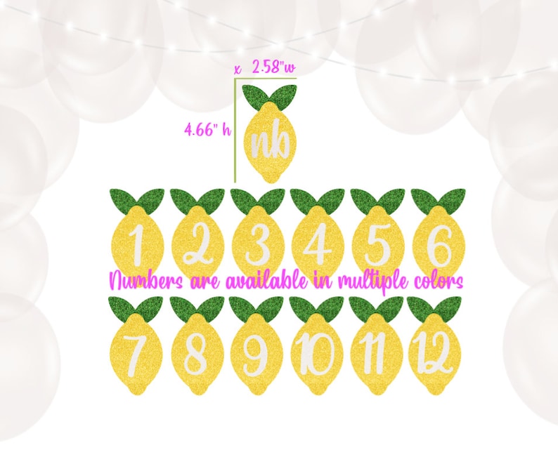 Lemon Photo Banner, Lemon 1st Birthday Milestone, Sweet to Be One, One ...