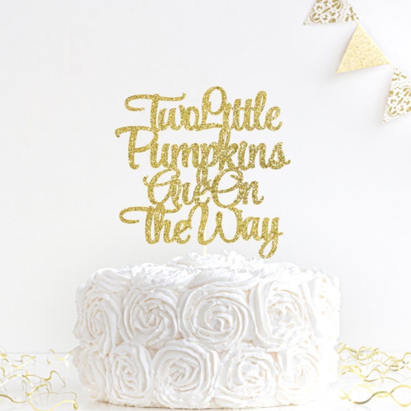 Two Little Pumpkins Cake Topper - Etsy