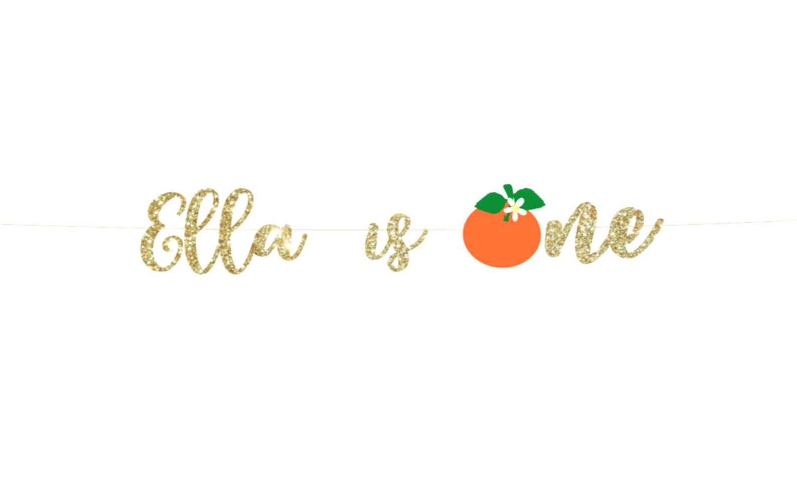 Ella is One Banner, Little Cutie Banner, Clementine Birthday, Little ...