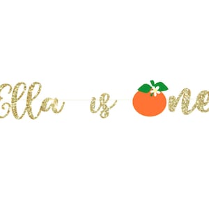 Ella is One Banner, Little Cutie Banner, Clementine Birthday, Little ...