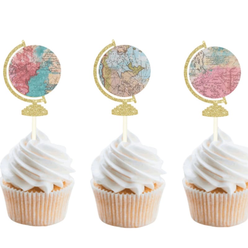 Globe Cake Topper - Etsy