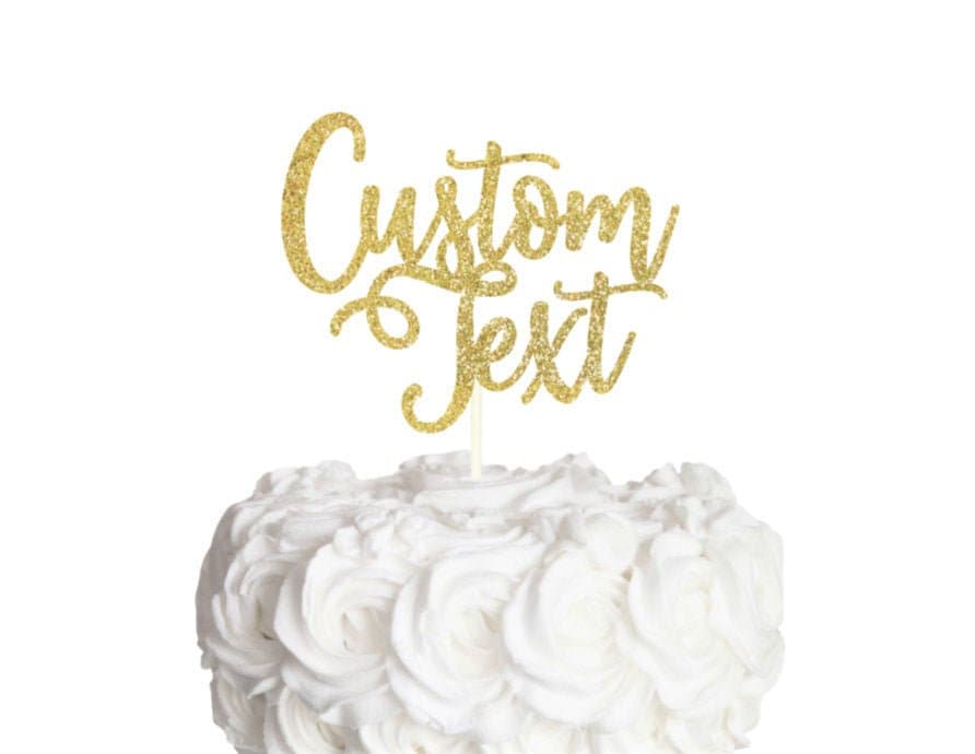 Custom Cake Topper, Personalized Cake Topper, Cake Topper Custom, Happy ...