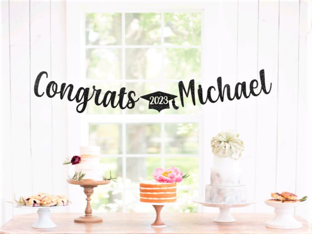 Custom Congrats Graduation Banner, Graduation Banner, Graduation ...