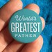 World's Greatest Father Pin Badge, Fathers Day Gift for Grandad ...