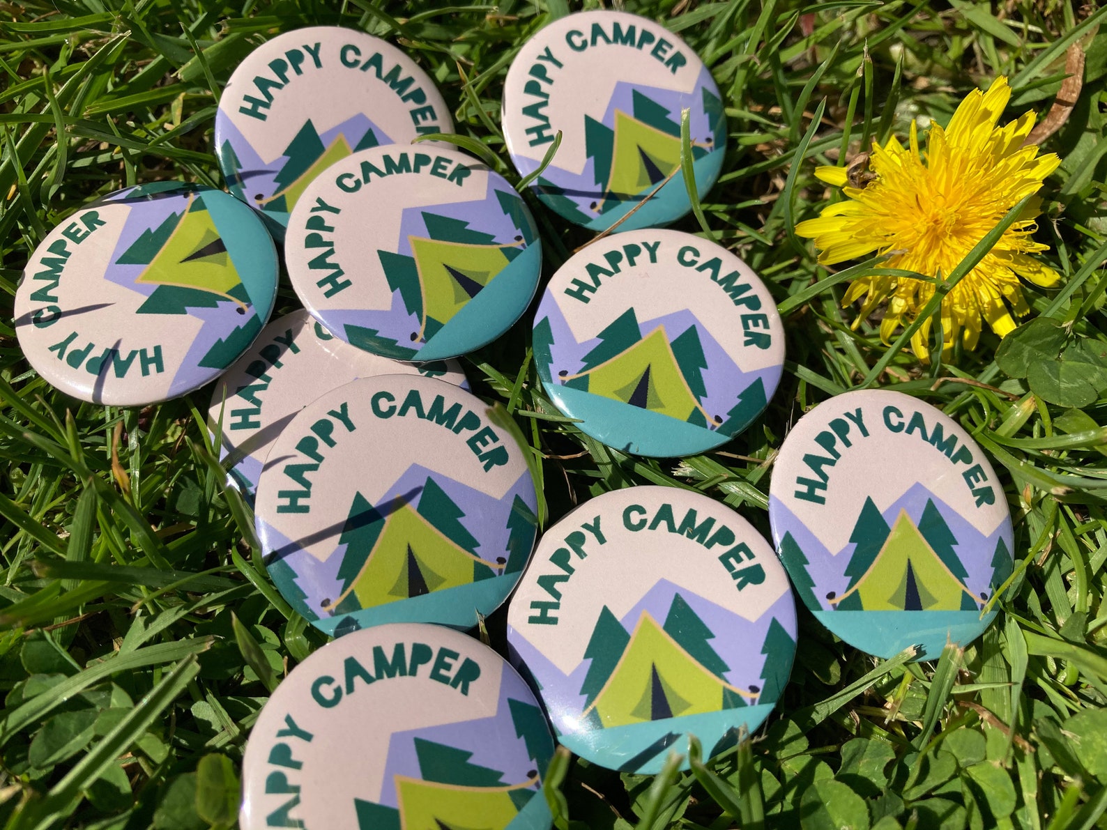 Happy Camper Badge Camp Gift Camping Gift Travel Gift - Etsy