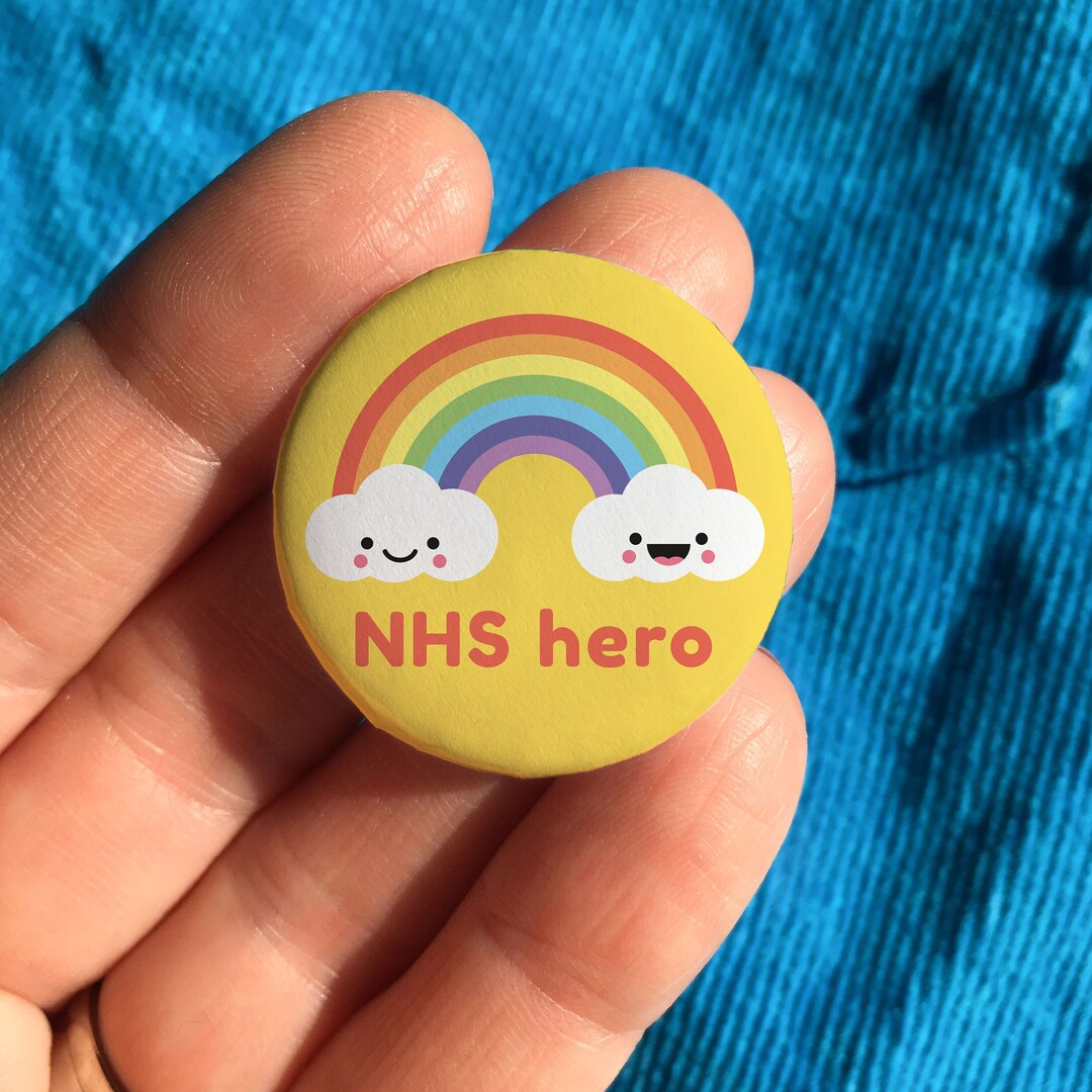 NHS Hero Rainbow Badge, NHS Gift, NHS Badge, Rainbow Gifts, Letterbox ...