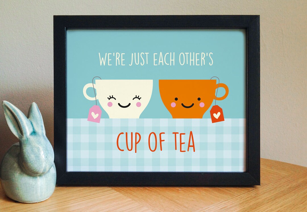 Tea Lover Gift, Tea Poster, Tea Print, Anniversary Gift, Couples Gift ...