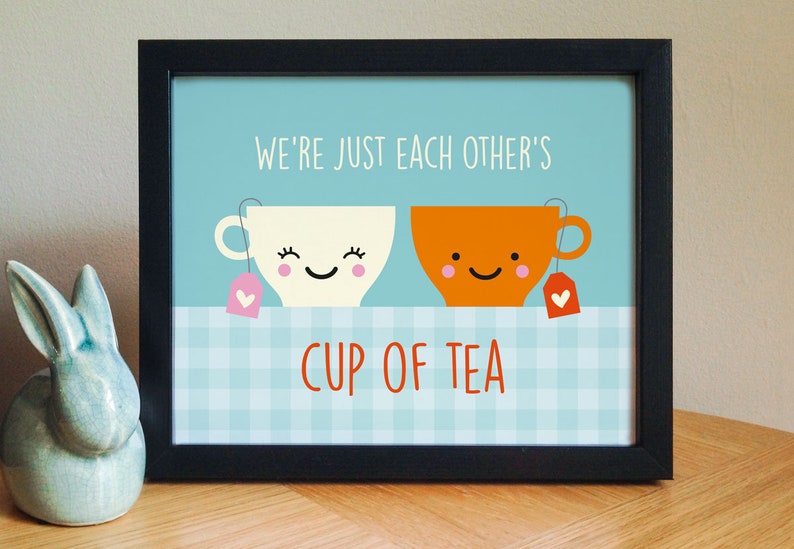 Tea Lover Gift Tea Poster Tea Print Anniversary Gift - Etsy