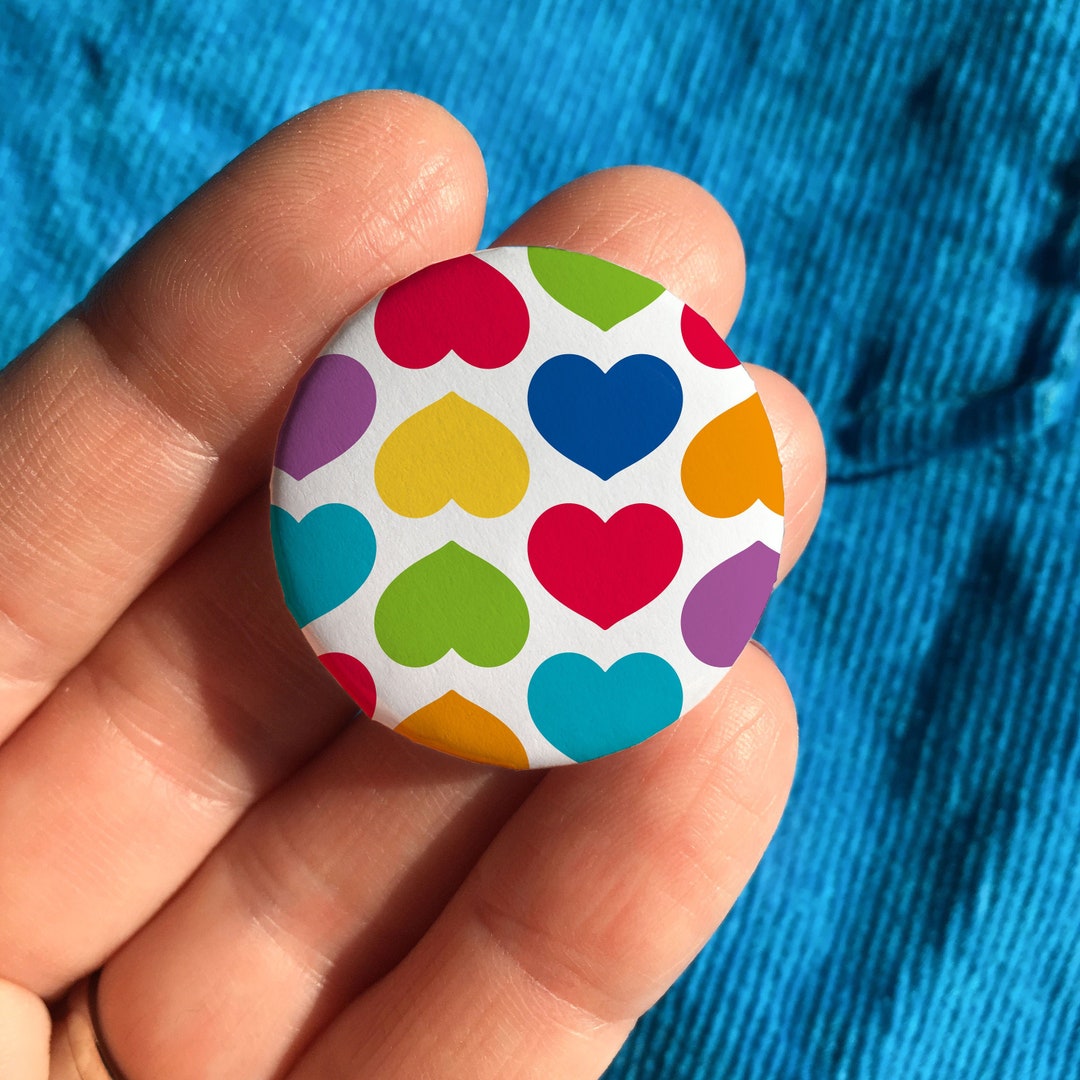 Rainbow Hearts, Rainbow Pin, NHS Hero Gifts, NHS Gift, Heart Pin ...