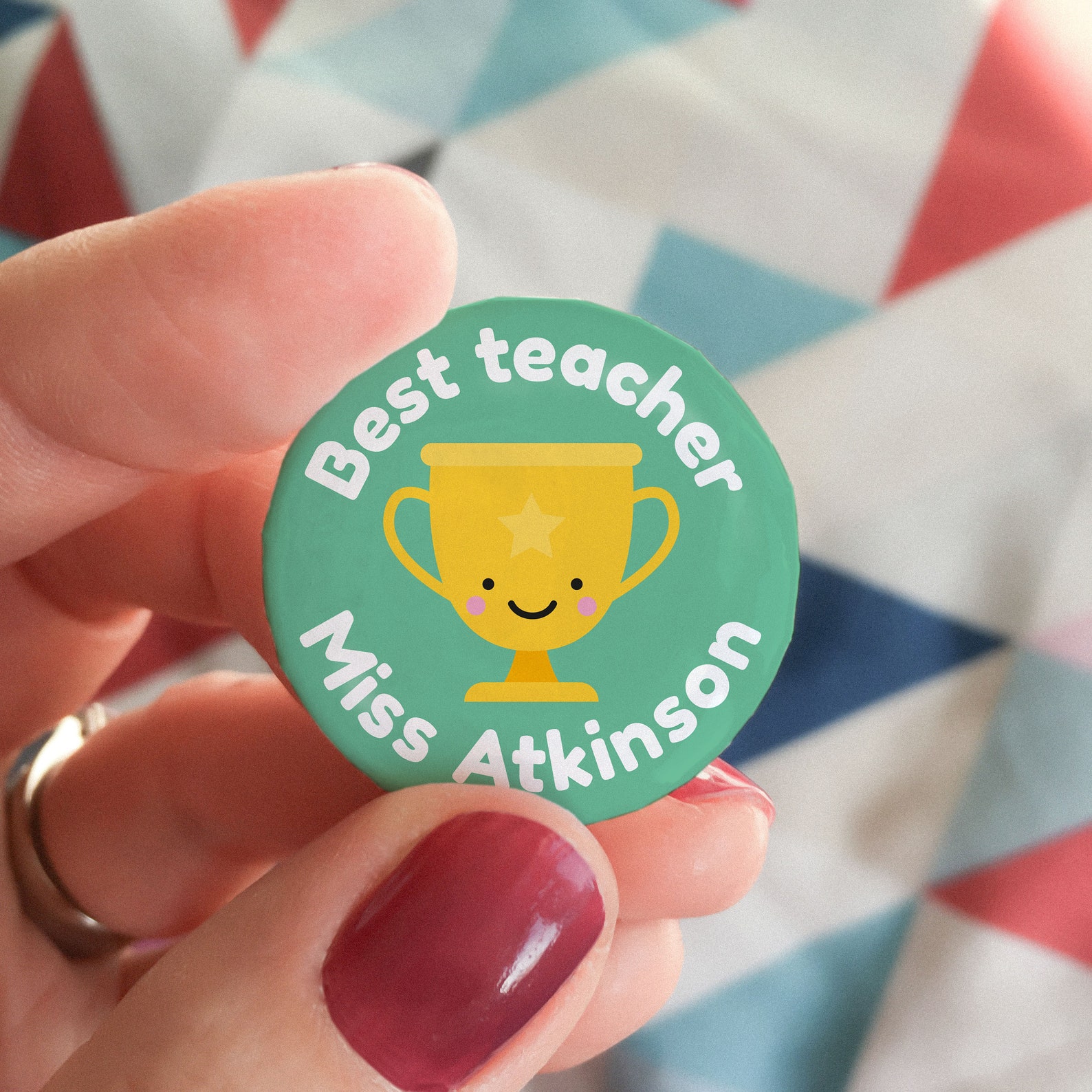 Best Teacher Badge, Personalised Teacher Gifts, Teacher Gifts Year End ...