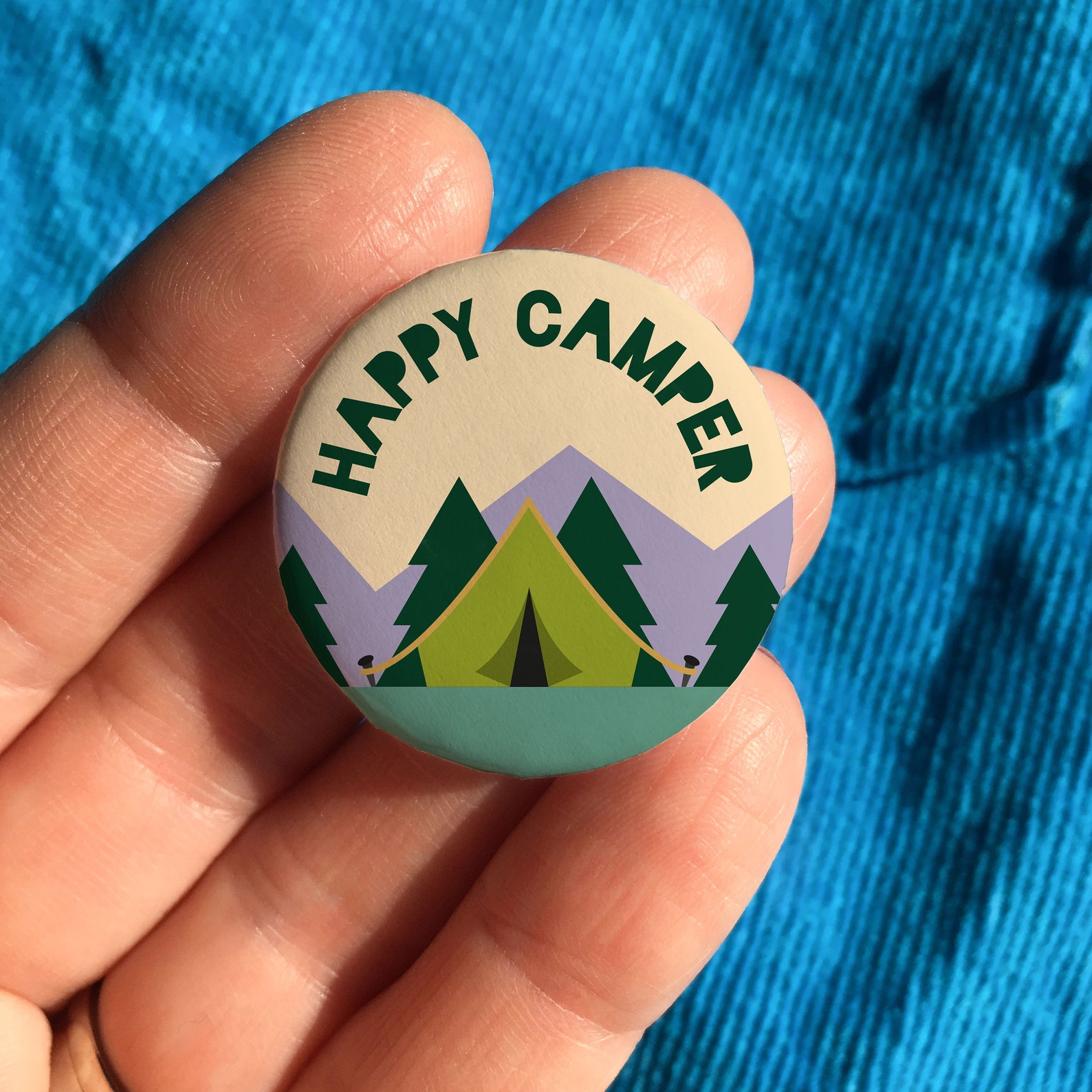Happy Camper Badge Camp Gift Camping Gift Travel Gift - Etsy