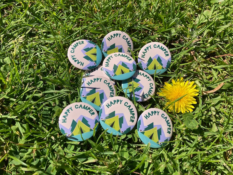Happy Camper Badge Camp Gift Camping Gift Travel Gift - Etsy