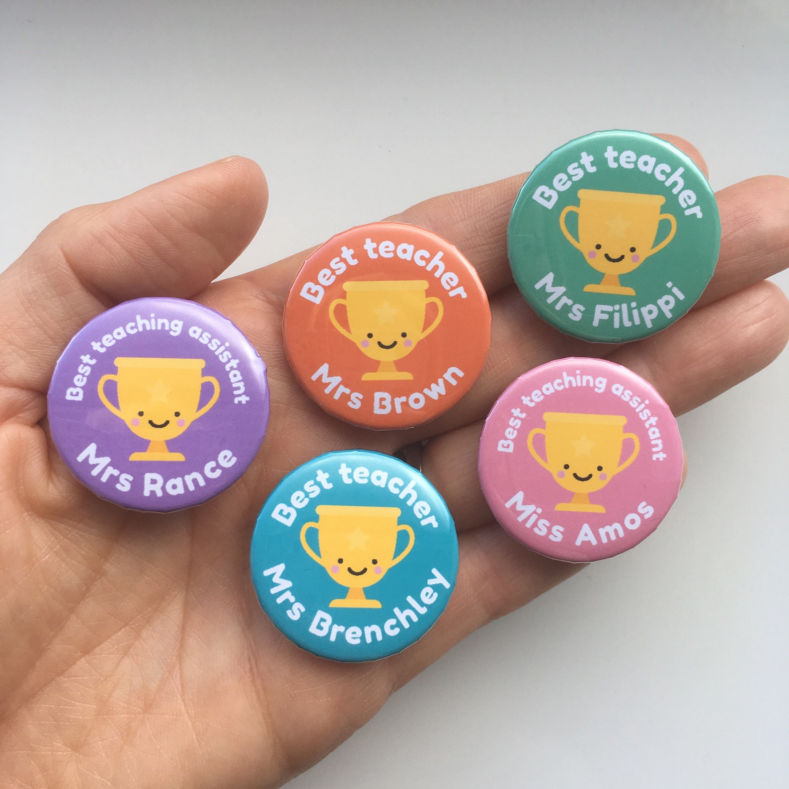 Best Teacher Badge, Personalised Teacher Gifts, Teacher Gifts Year End ...