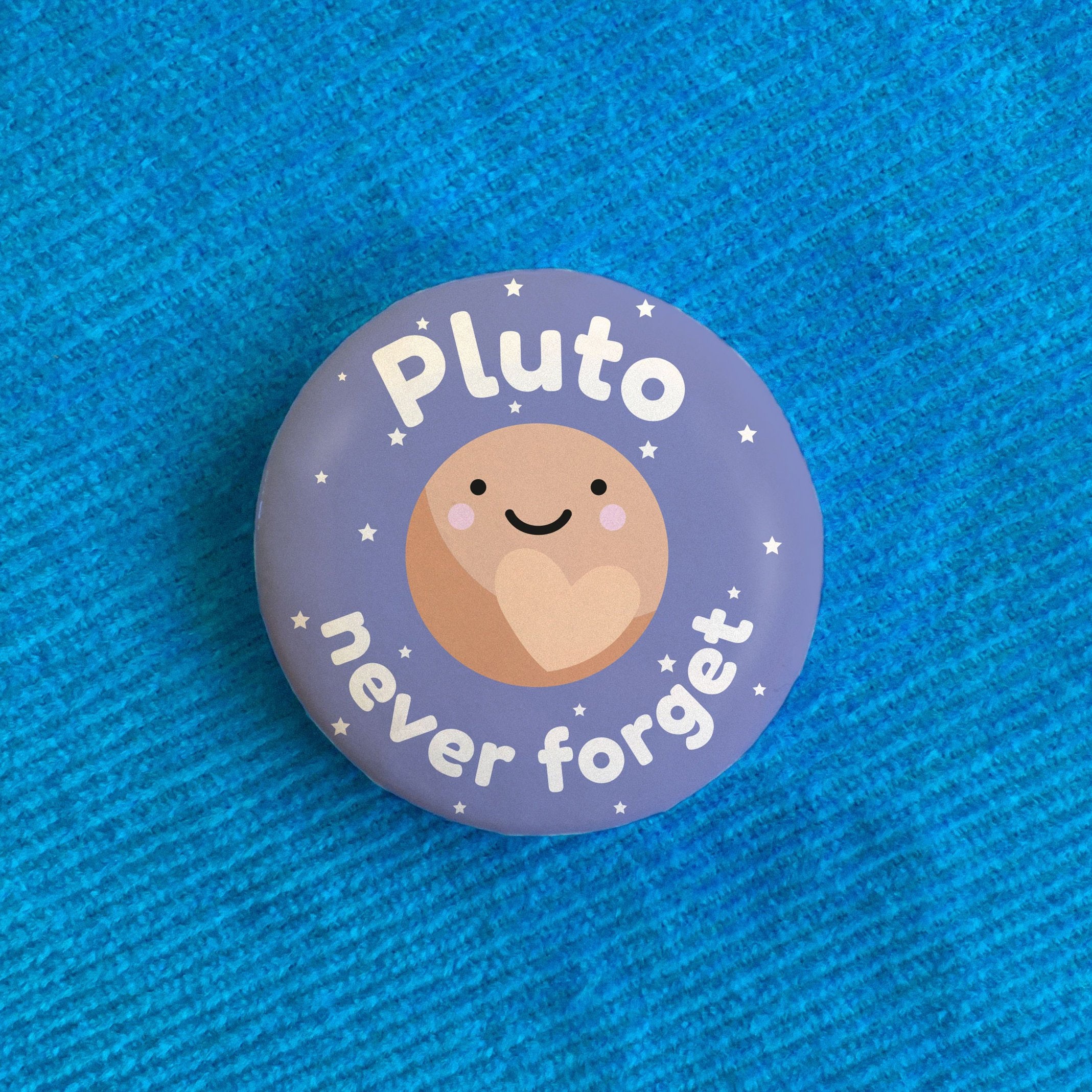 Pluto Never Forget Pin Badge Space Button Badge Astronomy - Etsy