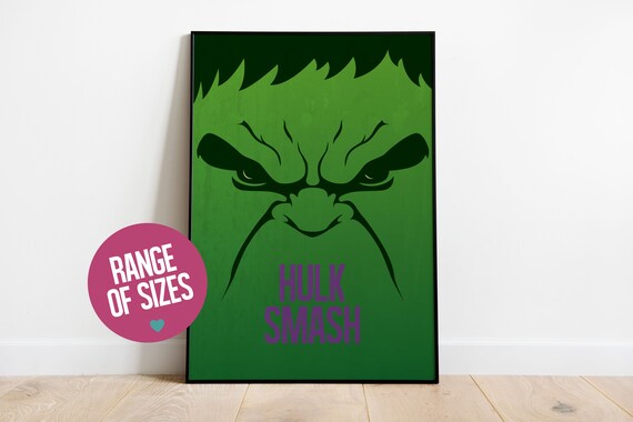 Hulk Print Minimalist Movie Poster Avengers Print Marvel - Etsy