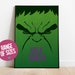 Hulk Print Minimalist Movie Poster Avengers Print Marvel - Etsy