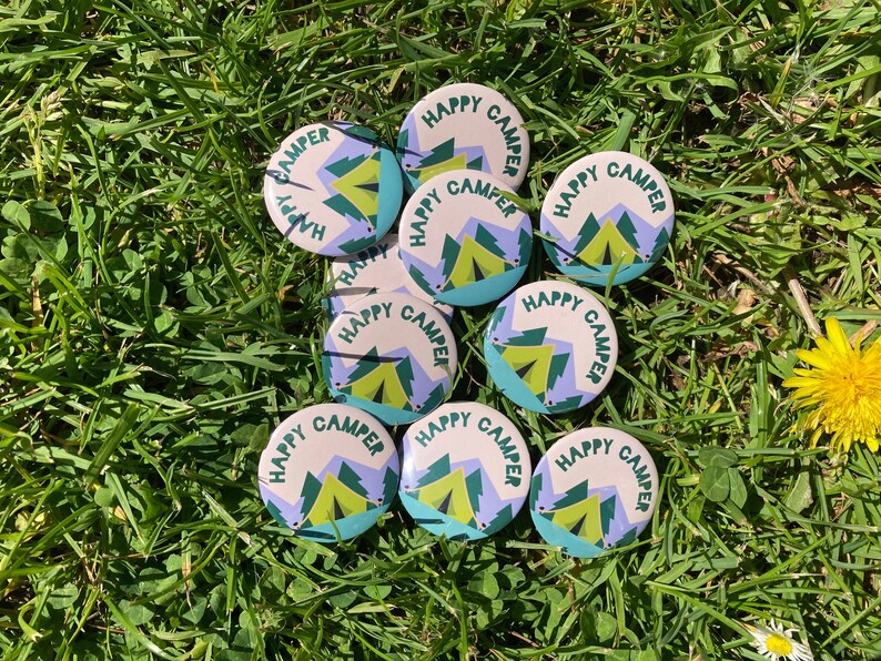 Happy Camper Badge Camp Gift Camping Gift Travel Gift - Etsy