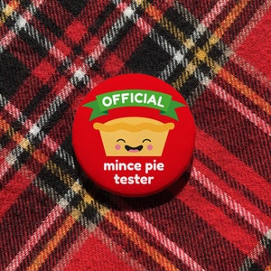 Mince Pie Tester Christmas Badge, Christmas Eve Box Fillers, Stocking ...
