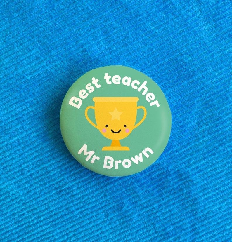 Best Teacher Badge, Personalised Teacher Gifts, Teacher Gifts Year End ...