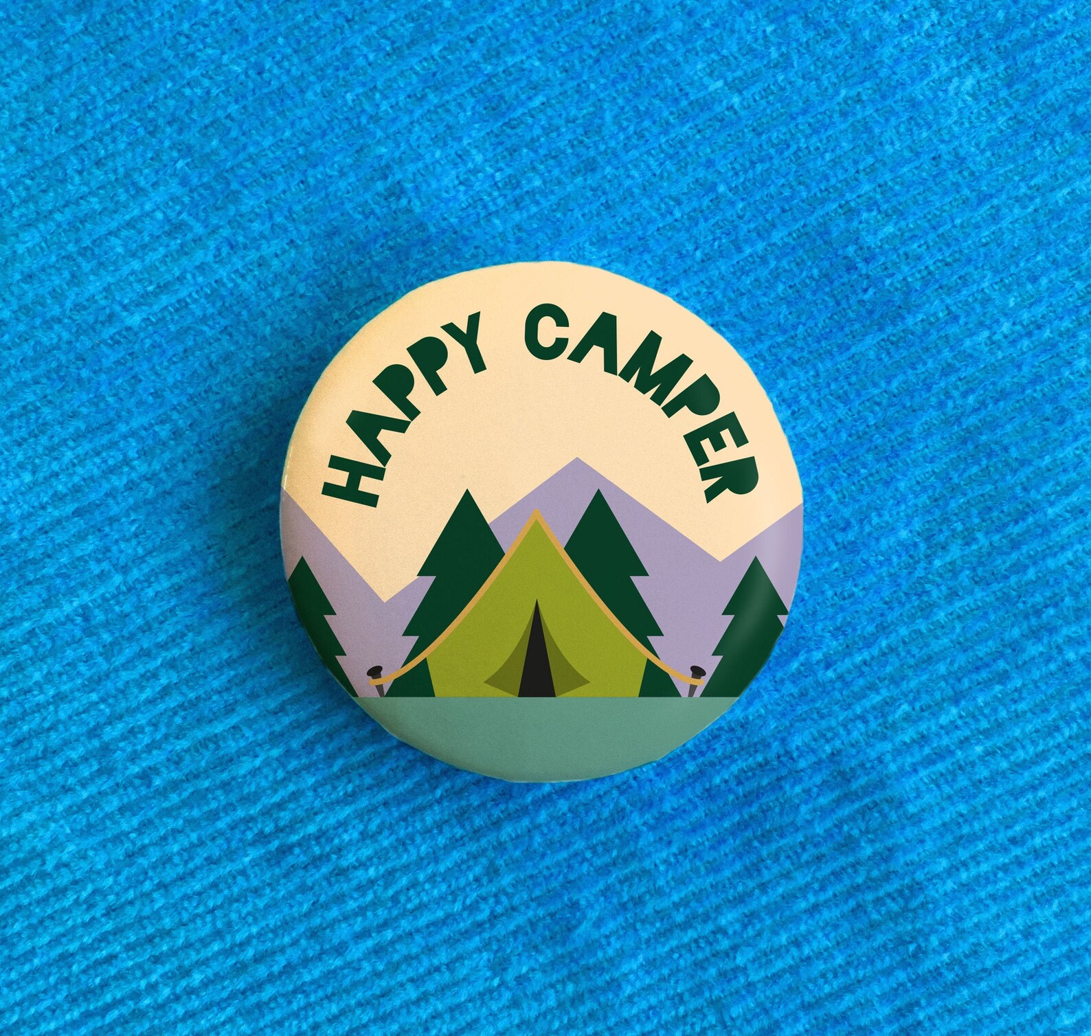 Happy Camper Badge Camp Gift Camping Gift Travel Gift - Etsy